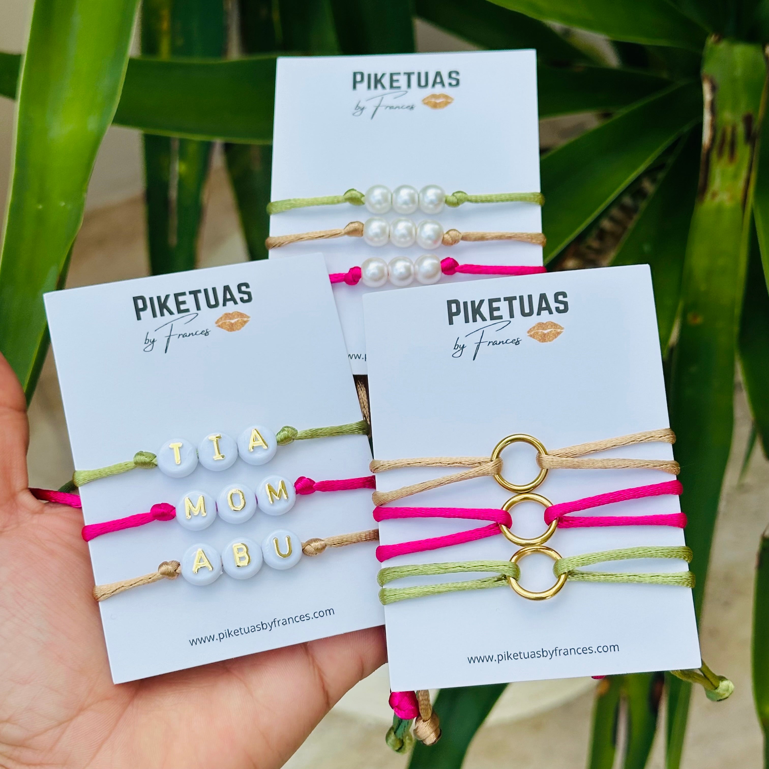 Set Mama + iniciales de hijos o nietos • 2 pulseras– Piketua's by Frances